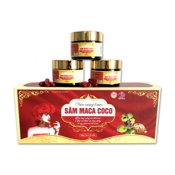 Sâm Maca Coco Viên uống Estro Hộp 3 lọ*15v vạn tam