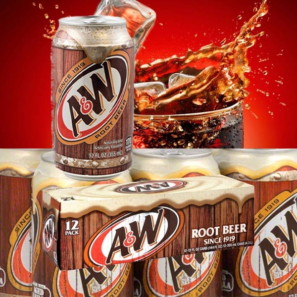 Nước ngọt xá xị A&W Root Beer 354ml x12 lon Honestmart