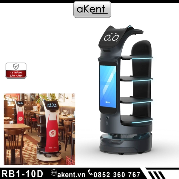 ROBOT TỰ HÀNH GIAO HÀNG VÀ THỨC ĂN KẾT HỢP MÀN HÌNH QUẢNG CÁO PUDU ...