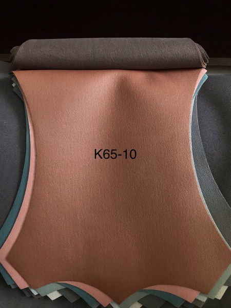 KITA-K65-10:-MÀU CAFÉ SỮA VẢI GIẢ DA VÂN TRƠN