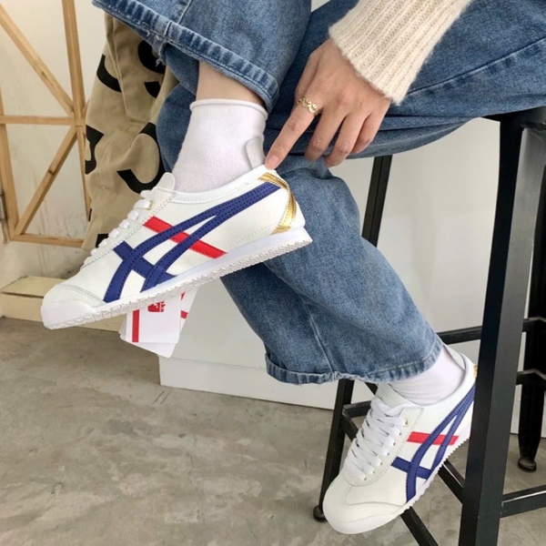 Giày Onitsuka Tiger Mexico 66 White Blue Red 1183B511-100