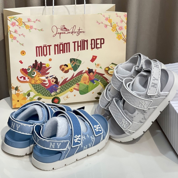 Sandal MLB Liner Grey Monogram New York 3ASDTPD43-50GRS