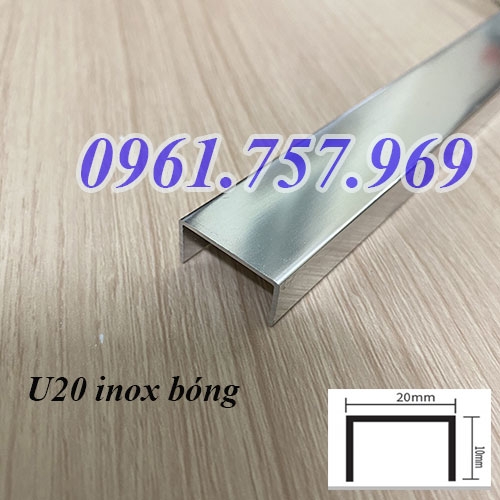 Nẹp nhôm U20, nẹp U20 nhôm, nẹp U20 inox, nẹp inox U20 Nẹp Kim Loại 969