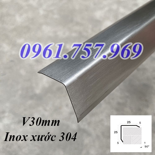 Nẹp v30 inox 304, nẹp inox V30, V30 inox 304, nẹp V inox Nẹp Kim Loại 969