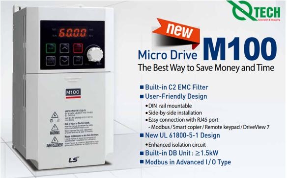 Biến tần LS M100 - Dowload bảng giá biên tần LS, tài liệu LS M100 | QTECH