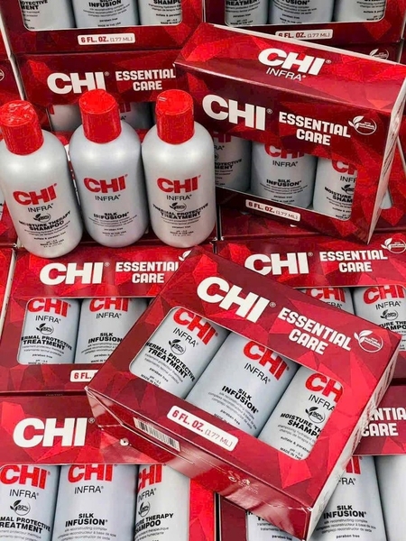 Set dầu gội xả dưỡng tóc CHI INFRA Essential Care Mỹ 177ml x 3 chai LienUS