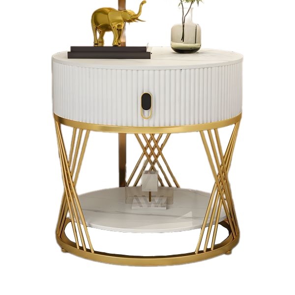 Bàn tab sofa tròn 2 mặt đá có hộc kéo BTSF-18 | Thiết Kế, Thi Công Nội ...