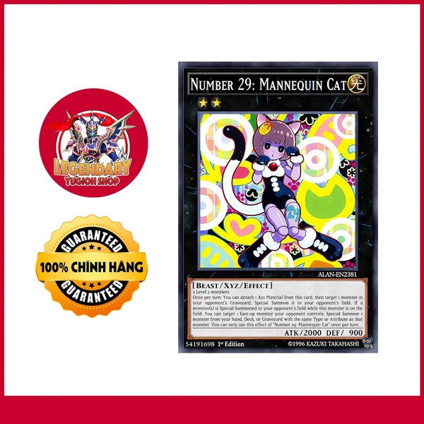 [Thẻ Bài Yugioh Chính Hãng] Number 29: Mannequin Cat
