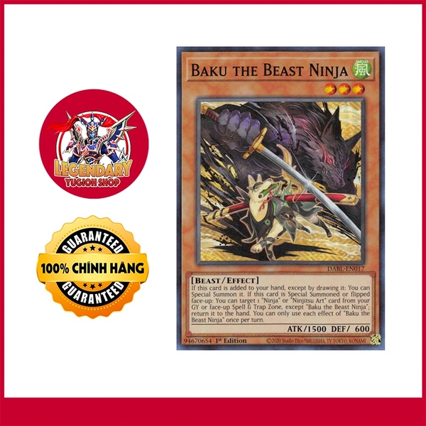 [EN-JP][Thẻ Bài Yugioh Chính Hãng] Baku the Beast Ninja