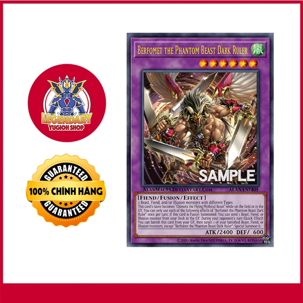 [JP][Thẻ Bài Yugioh Chính Hãng] Berfomet the Phantom Beast Dark Ruler