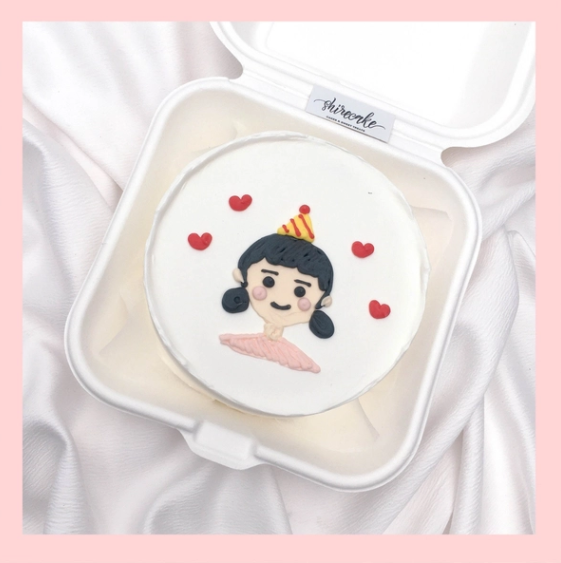 Mini Bento vẽ người - Bánh kem bơ mini hộp bã mía