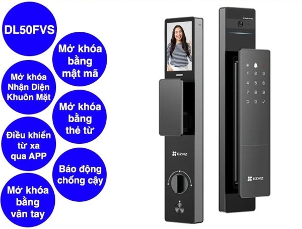 Khóa cửa thông minh nhận diện khuôn mặt Ezviz CS-DL50FVS; 24T