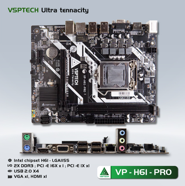 Mainboard VSPTECH VP-H61-PRO; 24T