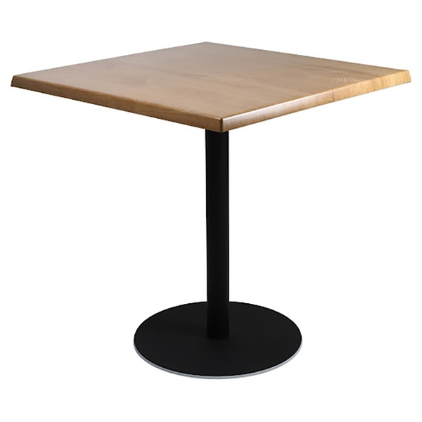 Bàn cafe chân sắt mặt gỗ cao su vuông hoặc tròn phi 60 BA221