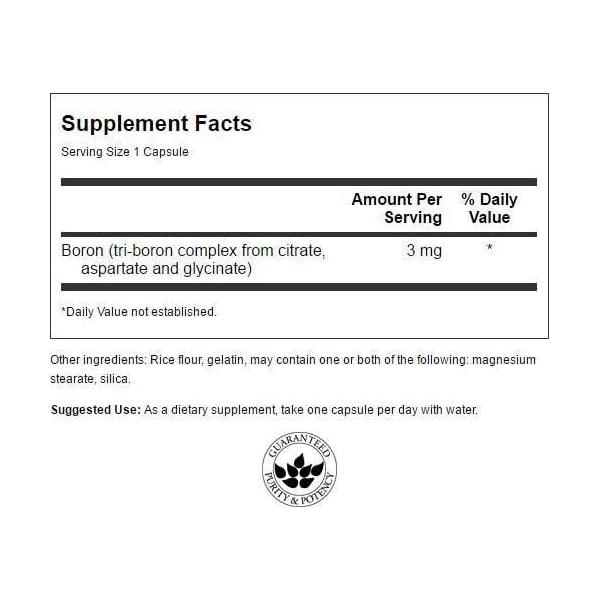 Swanson Triple Boron Complex 250 Capsules Supps24h