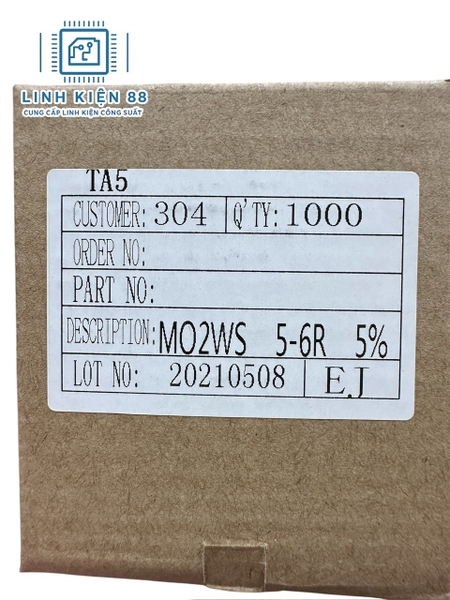 Điện trở vạch 2W 5R6 5% cắm mới ( 10 con) Linh kiện 88