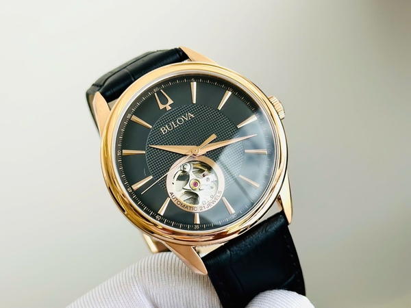 BULOVA AUTOMATIC OPEN HEART 97A140 | Đồng hồ chính hãng Rich Tran
