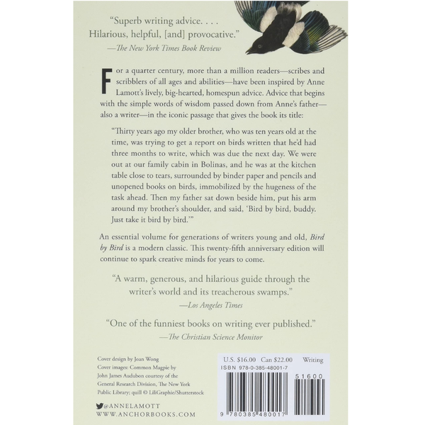 Bird by Bird: Some Instructions on Writing and Life