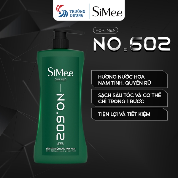[TẶNG KHĂN] Sữa tắm gội nước hoa nam SiMee 2in1 Chai 600ml – Tiện lợi ...