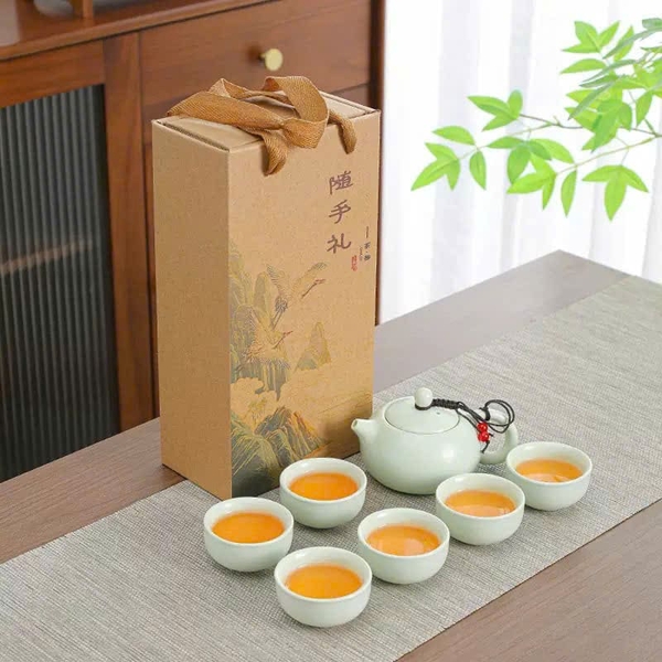 Bộ ấm trà sứ tráng men Kung Fu sang trọng - Gia Dụng Khánh Nhân - Tổng ...