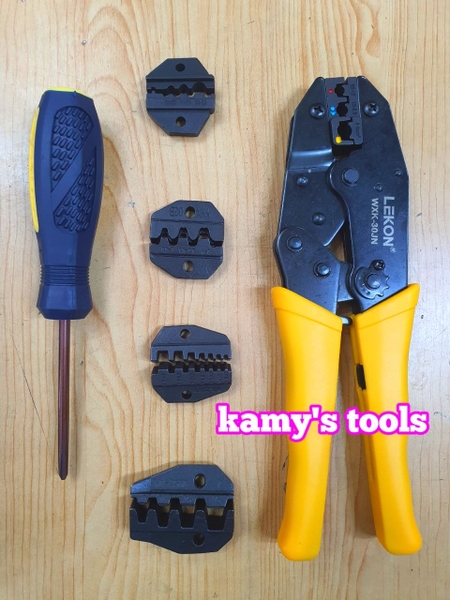 Bộ kìm bấm cos 5 đầu thay đổi đa năng WXK-30JN Lekon chính hãng