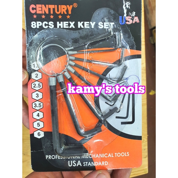 Bộ lục giác xòe mini century 8 cây và 10 cây chính hãng