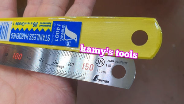 Thước lá Shinwa inox 0-150mm model 14001