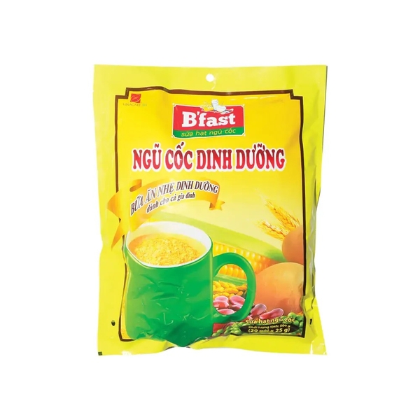 Bột ngũ cốc B'Fast dinh dưỡng, Túi 20 gói x 25g Nhà Tôi Mart