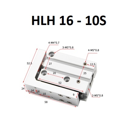 Xi lanh trượt khí nén HLH 16 Series