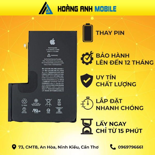 Thay Pin iPhone 12 Pro Max lấy ngay tại Cần Thơ