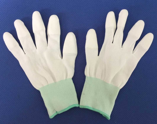 Găng Tay Sợi Chống Tĩnh Điện Phủ PU Đầu Ngón