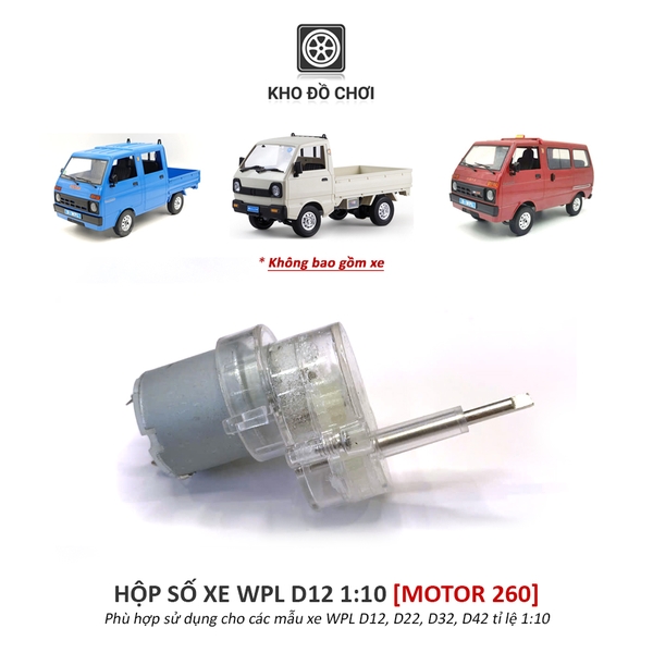 Hộp số lắp cho xe WPL D12 tỉ lệ 1:10 - Motor 260 | Kho Đồ Chơi