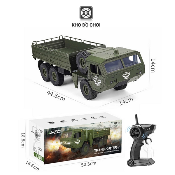 Ô tô điều khiển JJRC Q75 HEMTT 6x6 1:16 - RTR [TẶNG BIỂN + STICKER ...