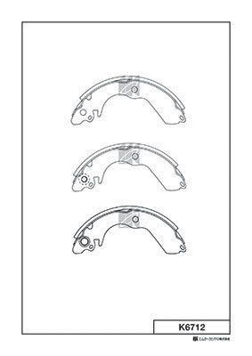 K6712 | Bố Thắng / Má Phanh SAU Mitsubishi LANCER VN 1.6 1.3 1.5 88-03 ...