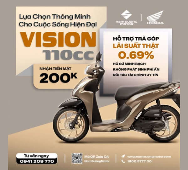 LỰA CHỌN PHÙ HỢP CHO PHÁI ĐẸP - VISION 110CC 2025 | Nam Sương Motor