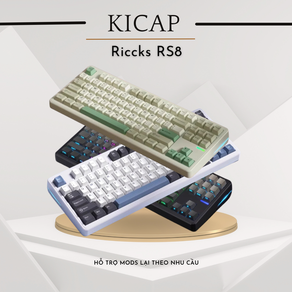 Bàn phím cơ Riccks RS8 V2 - Layout TKL hỗ trợ QMK/VIA quốc dân mới | Kicap