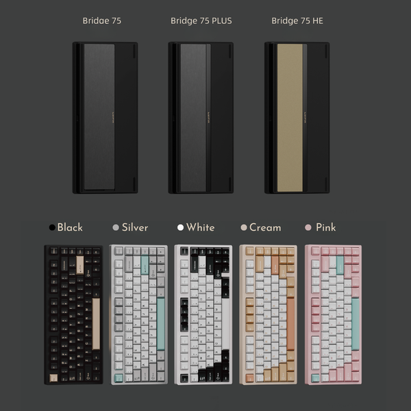 Bridge75 - Bàn phím cơ gaming khung nhôm 3 mode RGB | Kicap