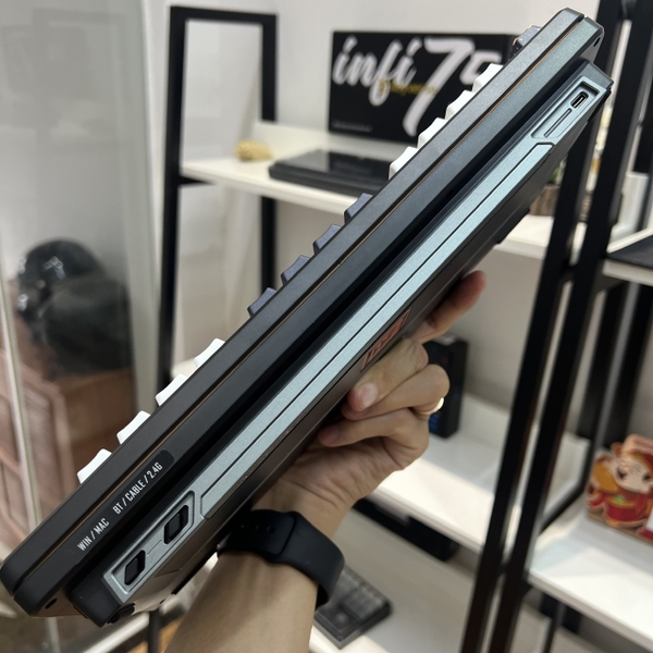 Infi75 Lite - Bàn phím cơ custom 75% núm xoay, 3 mode, RGB | Kicap