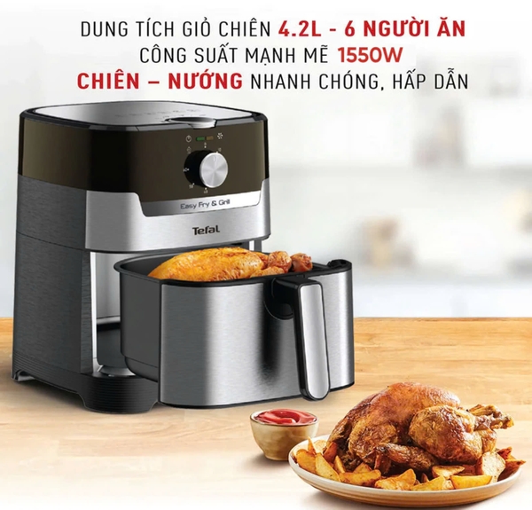 Nồi chiên không dầu Tefal EY501D15 _ Hàng chính hãng | Điện Máy T