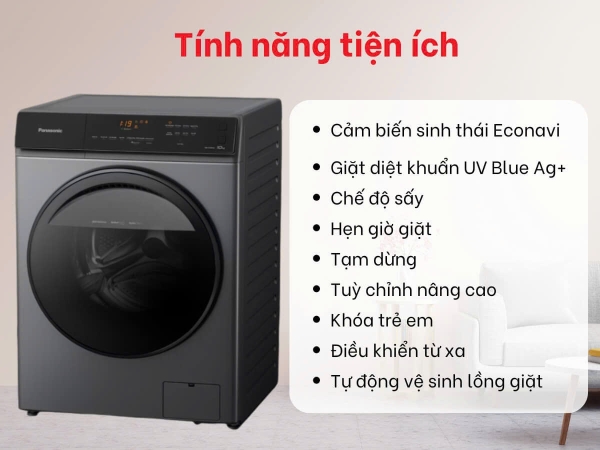 Máy giặt Panasonic Inverter 9kg NA-V90FA1LVT | Điện Máy T