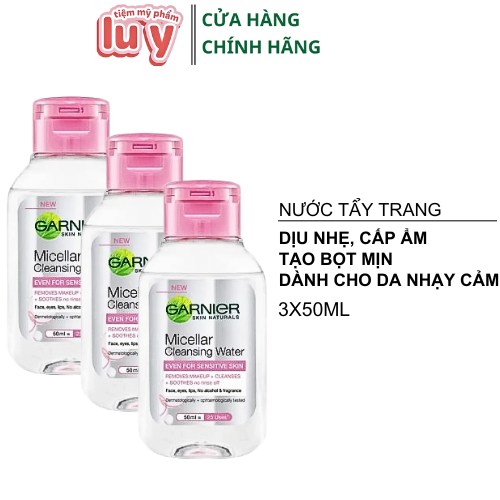 Nước Tẩy Trang Garnier Mini 50ML Pháp - Hồng Da Thường [Cty - Free VAT ...