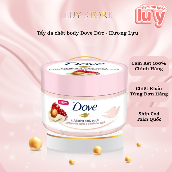 Tẩy da tế bào chết Body Dove Đức - Lựu | LU.Y Store
