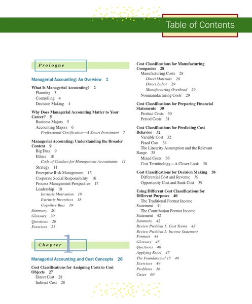 Managerial Accounting For Managers 6th Edition
