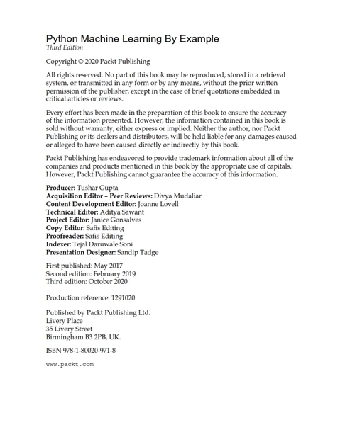 Python Machine Learning By Example 3rd Edition