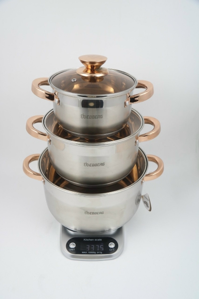 Bộ 3 nồi inox 5 đáy EB8015 EBBERG | Gia Dụng Nuha