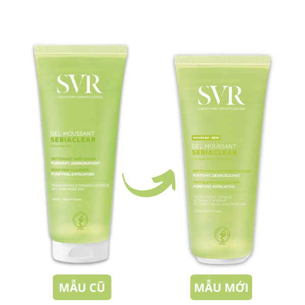Sữa Rửa Mặt Dành Cho Da Dầu Mụn SVR Sebiaclear Gel Moussant 200ml