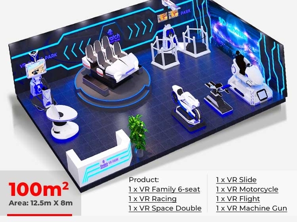 VR GAME MÔ PHỎNG KVCGE1023- 100m2 công viên vui chơi mô phỏng thực tế ...