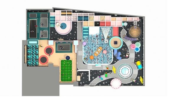 Báo giá khu vui chơi - KVCTE3504 liên hoàn nhà bóng trong nhà - Indoor ...