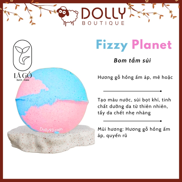 Bom Tắm Sủi Lá Gỗ Bath Home Fizzy Planet Bath Bomb