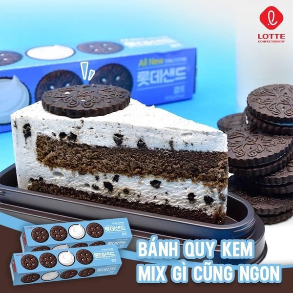 Bánh Quy Cacao Lotte Kẹp Socola 105g Daddy Mart